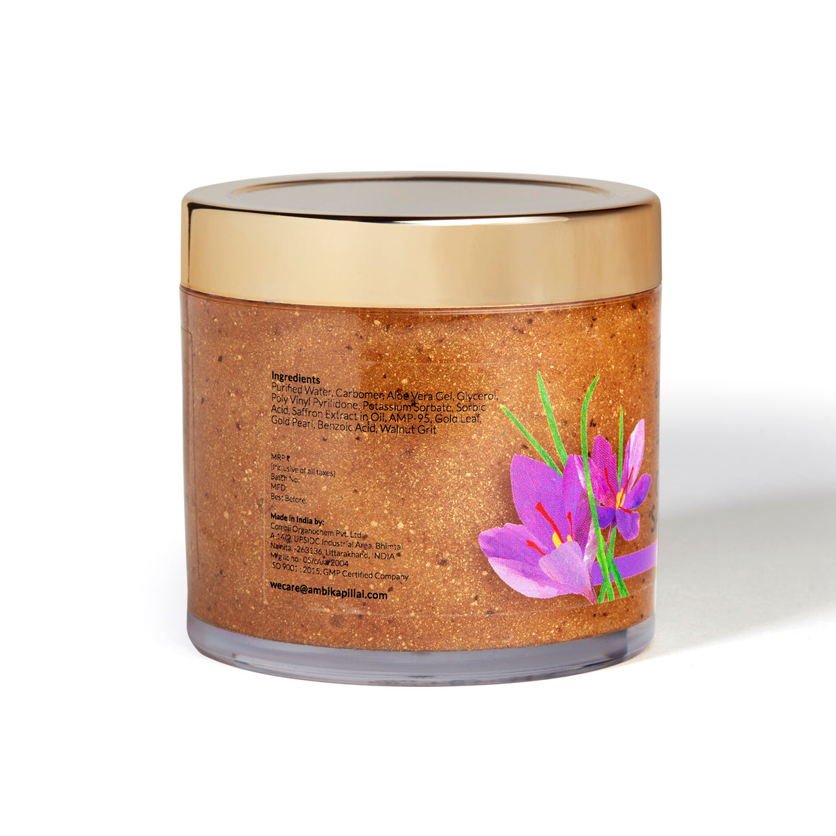 Gold & Saffron Face Scrub – Ambika Pillai