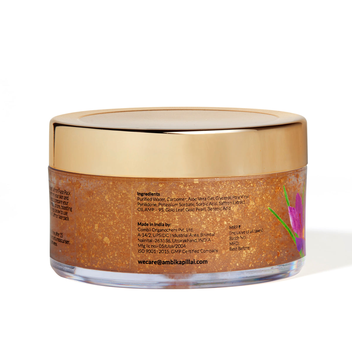 Gold & Saffron Face Pack – Ambika Pillai